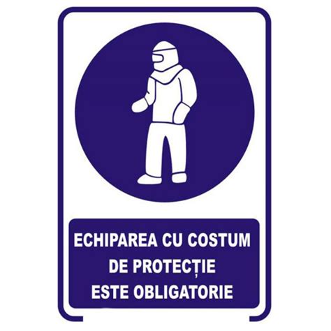Placuta Indicatoare De Securitate De Obligativitate Echiparea Cu