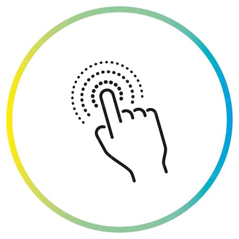 Premium Vector Click Finger Icon Click Mouse Pointer Line Symbol On