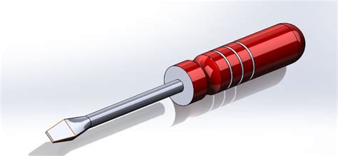 螺丝刀 SOLIDWORKS 2021 模型图纸下载 懒石网
