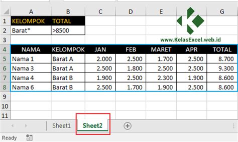 Cara Menampilkan Hasil Filter Di Sheet Lain Dengan Advanced Filter Excel
