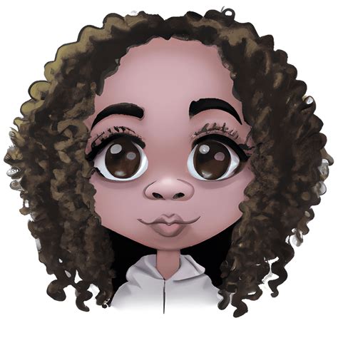 Young African American Girl Kawaii Chibi Graphic · Creative Fabrica