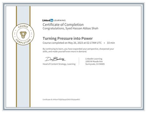Syed Hassan Abbas Shah On Linkedin Certificate Of Completion
