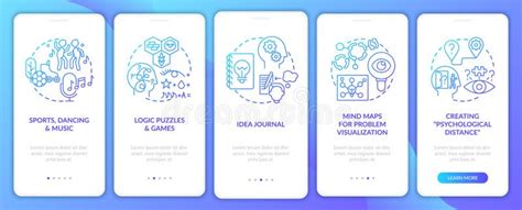 Boosting Problem Solving Skills Tips Navy Onboarding Mobile App Page