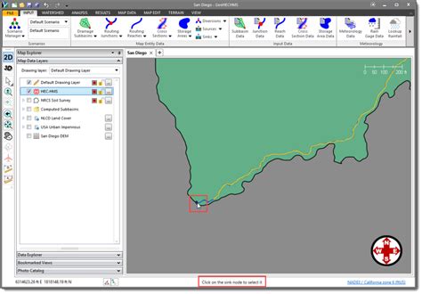 Draw And Assign Sinks Command Civilgeo Knowledge Base