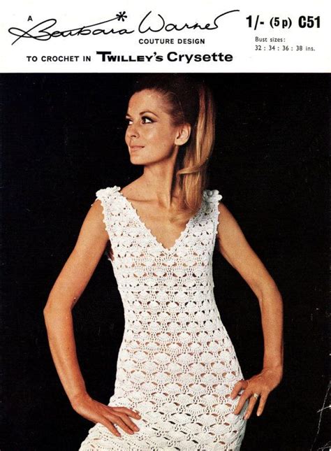1960s Sleeveless Dress Lace Crochet With Flower Accent Etsy Crochet
