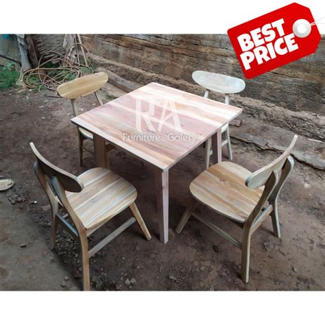 Jual Kursi Cafe Set Meja Cafe Minimalis Non Finishing Shopee Indonesia