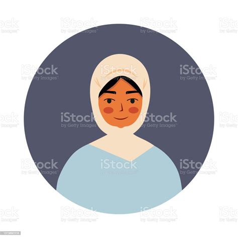 둥근 프레임에서 아름다운 여성의 초상화 흰색 배경에 고립 된 여성 캐릭터의 아바타 플랫 벡터 만화 일러스트레이션 경영자에 대한 스톡 벡터 아트 및 기타 이미지 Istock