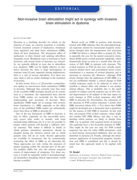 Pdf Non Invasive Brain Stimulation Might Act In Synergy With Invasive Brain Stimulation In