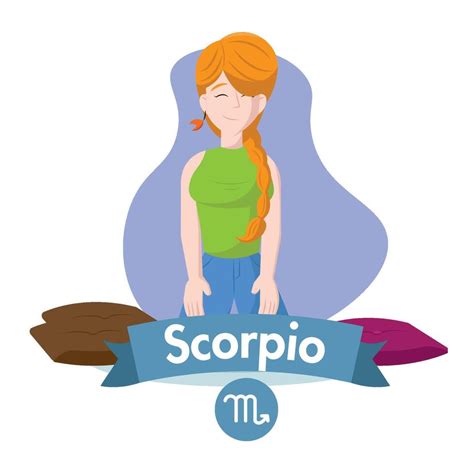 Scorpio Zodiac Redhead Girl 63522597 Vector Art At Vecteezy