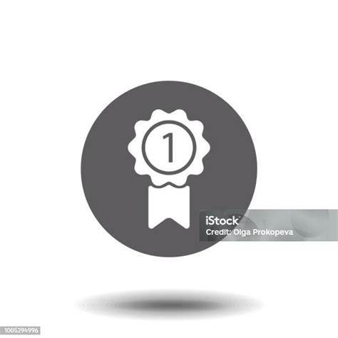 흰색 배경에 고립 된 유행 플랫 스타일에서 아이콘을 수상 웹 사이트 디자인 로고 Ui 애플 리 케이 션에 대 한 배지 기호입니다