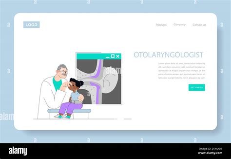 Pediatric Otolaryngology Consultation Illustration With A Doctor