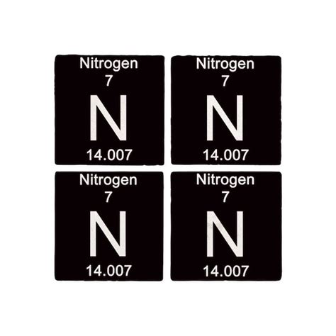 Periodic Table Nitrogen Tile Coaster By Sciencelady