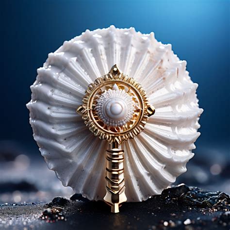 Macro Photography Of A White Sea Shell Shaped Like A Key By Mani Raina