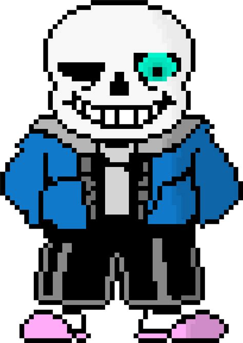 Pixel Art Sans Battle Sprite Grid Bmp Flow