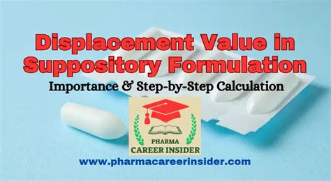 Displacement Value In Suppository Formulation Importance And Step By Step Calculation