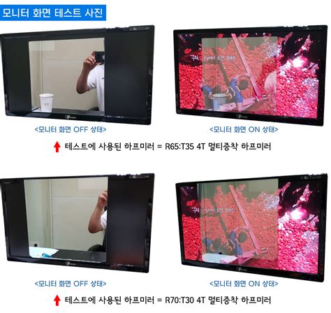 에이티오 디스플레이 하프미러 글라스 진공증착