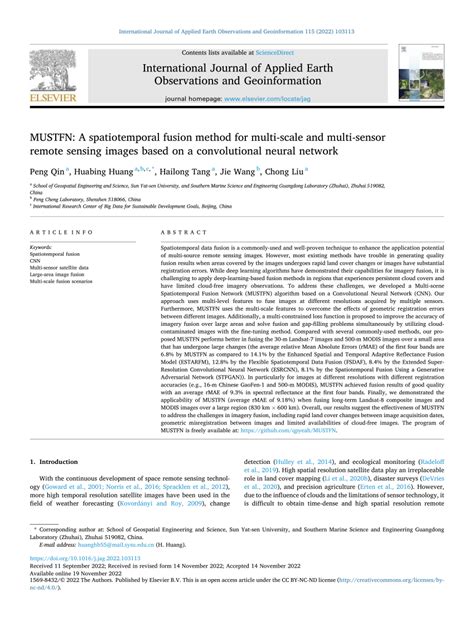 pdf mustfn a spatiotemporal fusion method for multi scale and multi