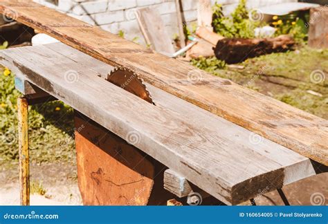 Rustic Circular Tree Saw For Cutting Stock Image Image Of Circular Mechanical