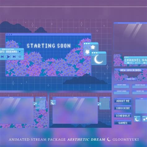 Twitch Pink Pixel Computer Stream Overlay Package Animated Etsy