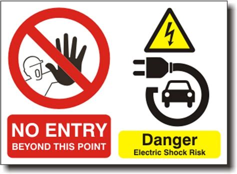 Electric Hybrid Vehicle Warning Sign Prosol