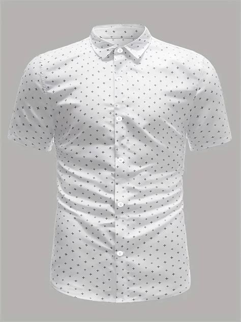 Camisa Casual Estampado Estrellas Pequeñas Cuello Estilo Temu Mexico