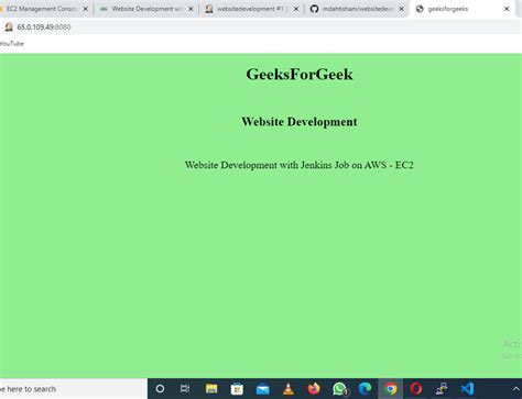 Website Development With Jenkins Job On Aws Ec2 Geeksforgeeks