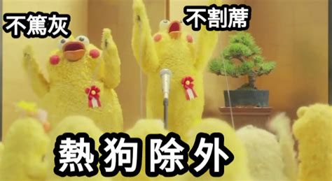 不割蓆 不篤灰 熱 狗 除 外