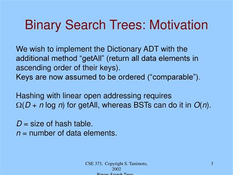Cse 373 Copyright S Tanimoto 2002 Binary Search Trees Ppt Download