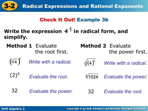 3 2 Radical Expressions And Rational Exponents Ppt