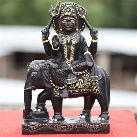 18 Inches Black Marble Sani Dev Moorti Temple At ₹ 25000 Piece In