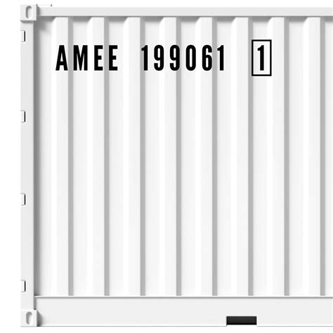 Custom Shipping Container Number Decal Sticker Lettering Side Contai