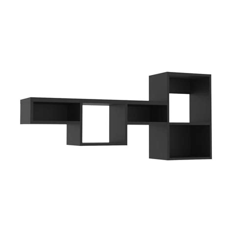 Seafuloy 48 In W X 10 In D Wall Shelf Black Cube Shelf Modular