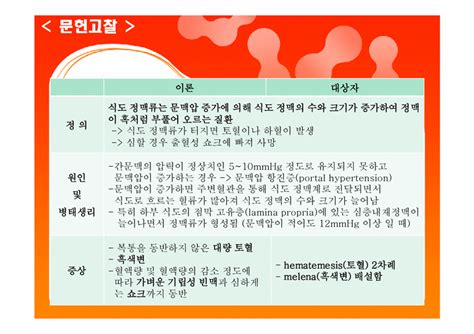 간호학 식도정맥류esophageal Varix 간호과정 의약학