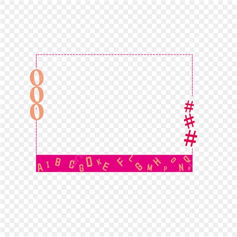 Cute Cartoon English Alphabet Border Elements Cartoon Border Cute