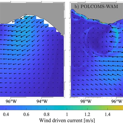 Mean Wind Driven Currents Averaged Over The Analyzed Tehuano Event