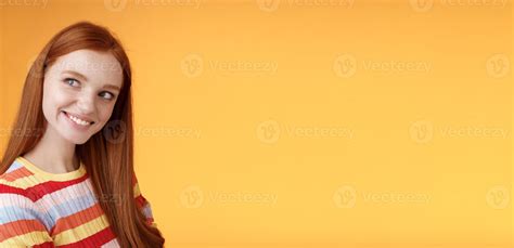 Silly Flirty Good Looking Redhead Girl Making First Move Checking Out