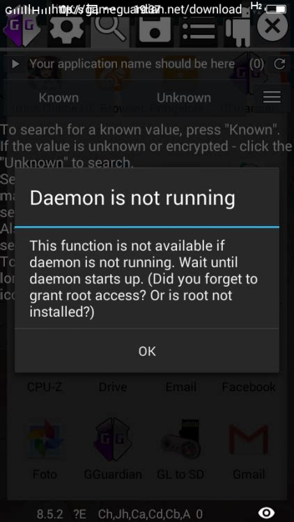Daemon Not Running Please Helpmy Android Is Root Non Gameguardian