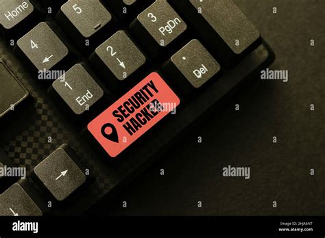Hand Writing Sign Security Hacker Business Idea Someone Who Explores Methods For Breaching