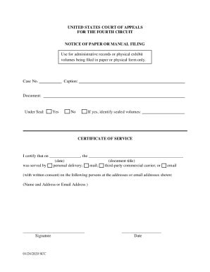 Fillable Online Justia Notice Of Paper Filing Official Federal