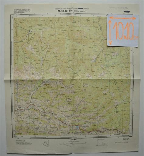 HornÍ BeČva Pustevny Beskydy Mapa GenerÁlnÍho ŠtÁbu 1957 Aukro