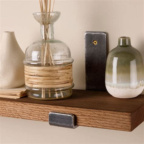 Dark Oak Shelf With Inverted Brackets Off The Grain Dark Oak Shelf With Inverted Brackets Off The Grain