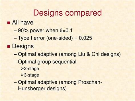 PPT Optimal Adaptive Vs Optimal Group Sequential Designs PowerPoint