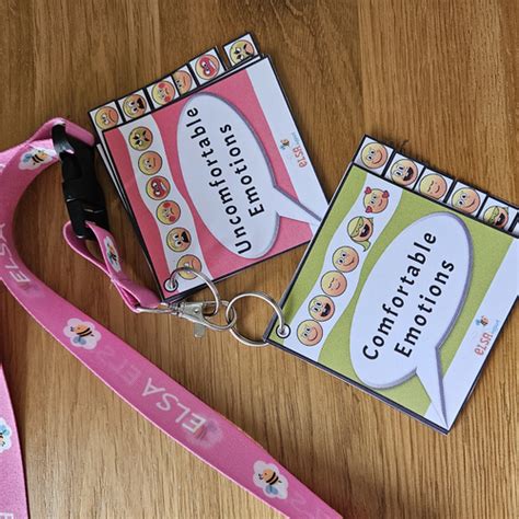 Emotions Lanyard Tabbed Cards Elsa Teaching Resources