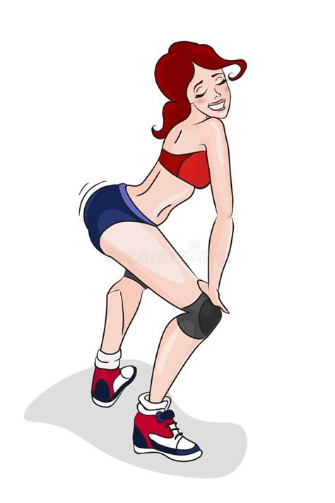 Booty Shake Twerk Dance Black Woman Illustration Stock Illustration