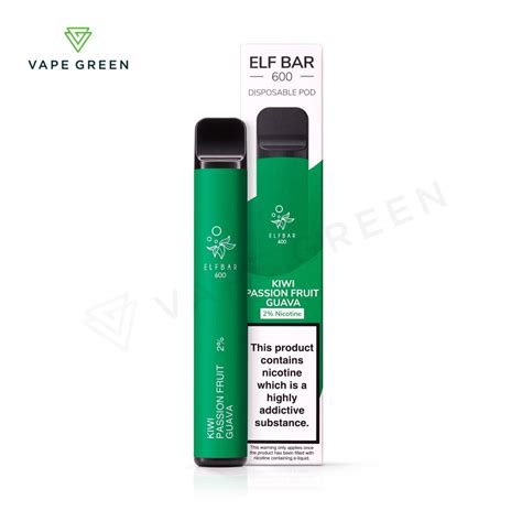 Kiwi Passionfruit Guava Disposable Vape By Elf Bar 600 Free Uk