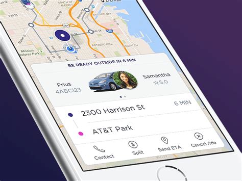 Lyft App Redesign In Ride Experience Lyft App App Design Redesign