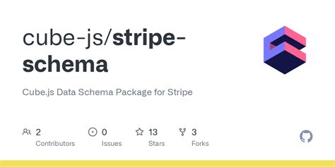 Github Cube Jsstripe Schema Cubejs Data Schema Package For Stripe