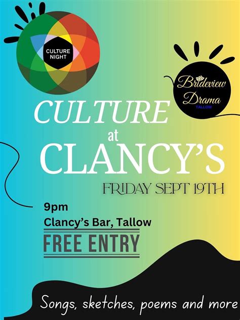 Culture Night Clancys Bar And Guesthouse • Culture Night