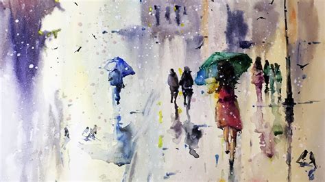 Watercolor Professional Painting Wet On Wet Technique Youtube