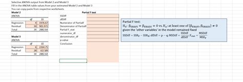 Partial F Test